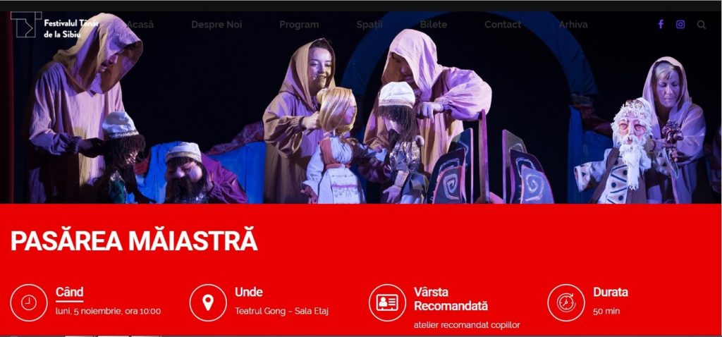 PASĂREA MĂIASTRĂ la Festivalul Tânăr de la Sibiu, ediția a IV-a, 2018 ...